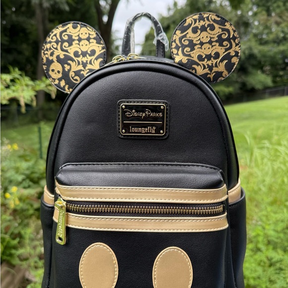 Loungefly | Bags | Loungefly Black And Gold Mickey Backpack | Poshmark